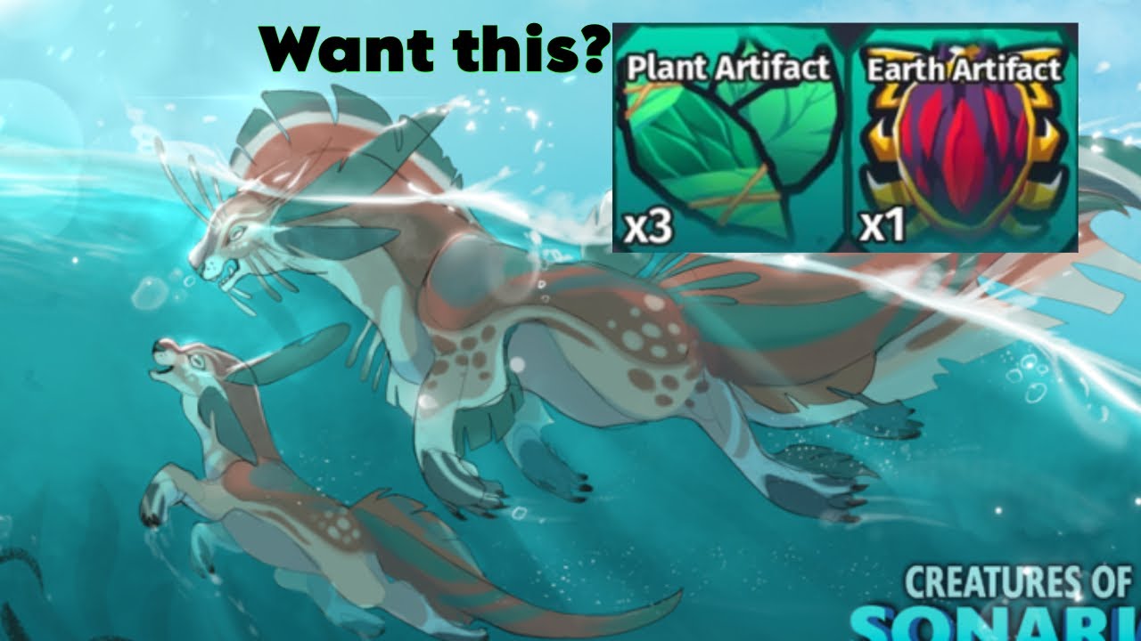 How to get Plant Artifacts and Earth Artifacts | Creatures of Sonaria - YouTube