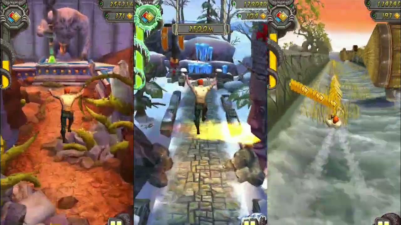 Temple Run 2 Sky Summit VS Frozen Shadows VS Blazing Sands - YouTube