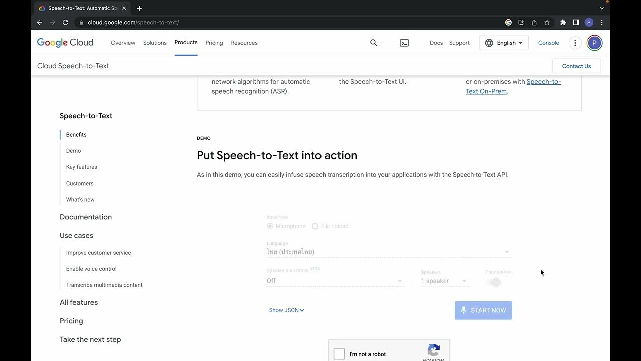 การใช้งานโปรแกรม Google Cloud Speech to Text - YouTube