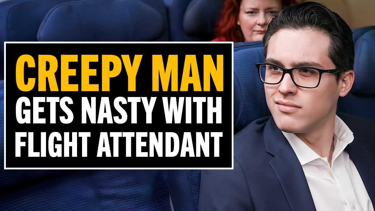 Creepy Man Disturbs Flight Attendant And Gets What He Deserves - YouTube