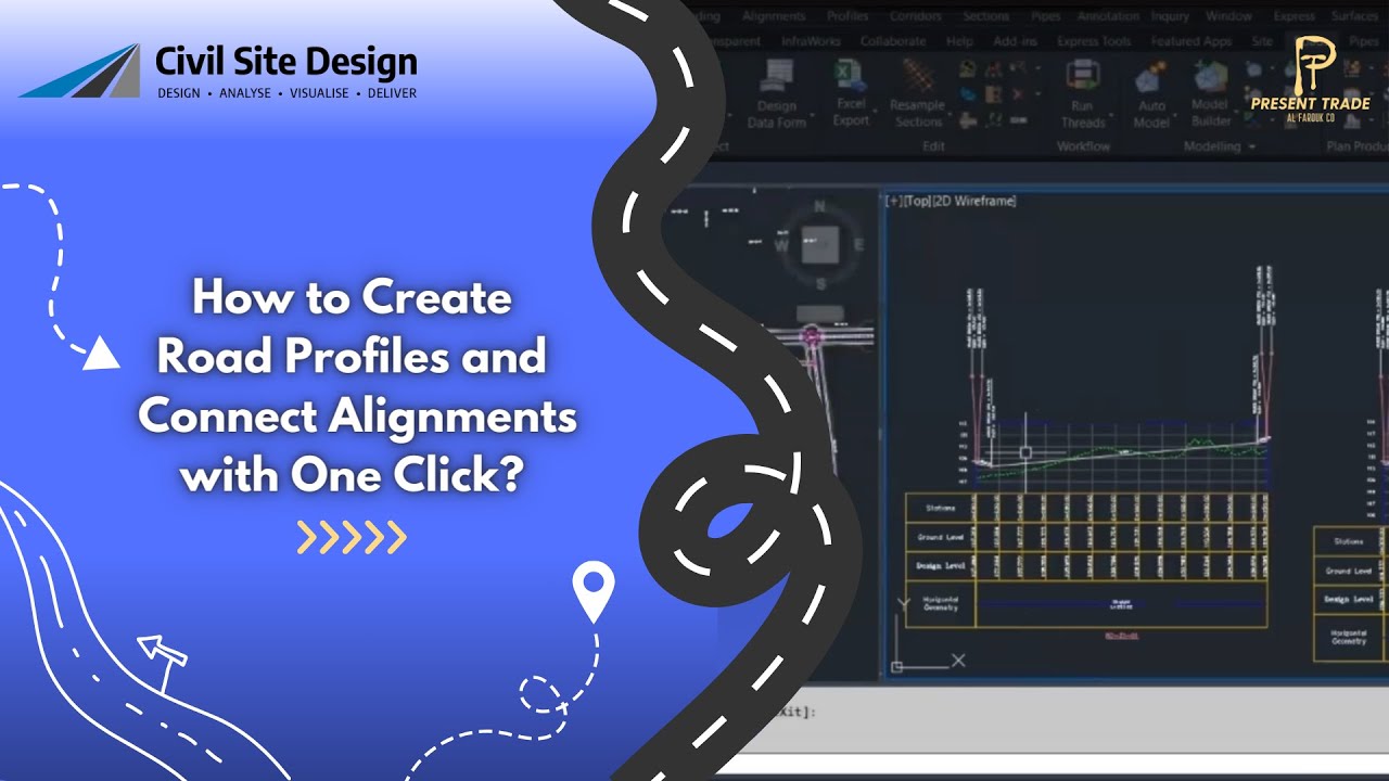 CSD: 1 - How to Create Profiles & Connect Alignments with one click in ...