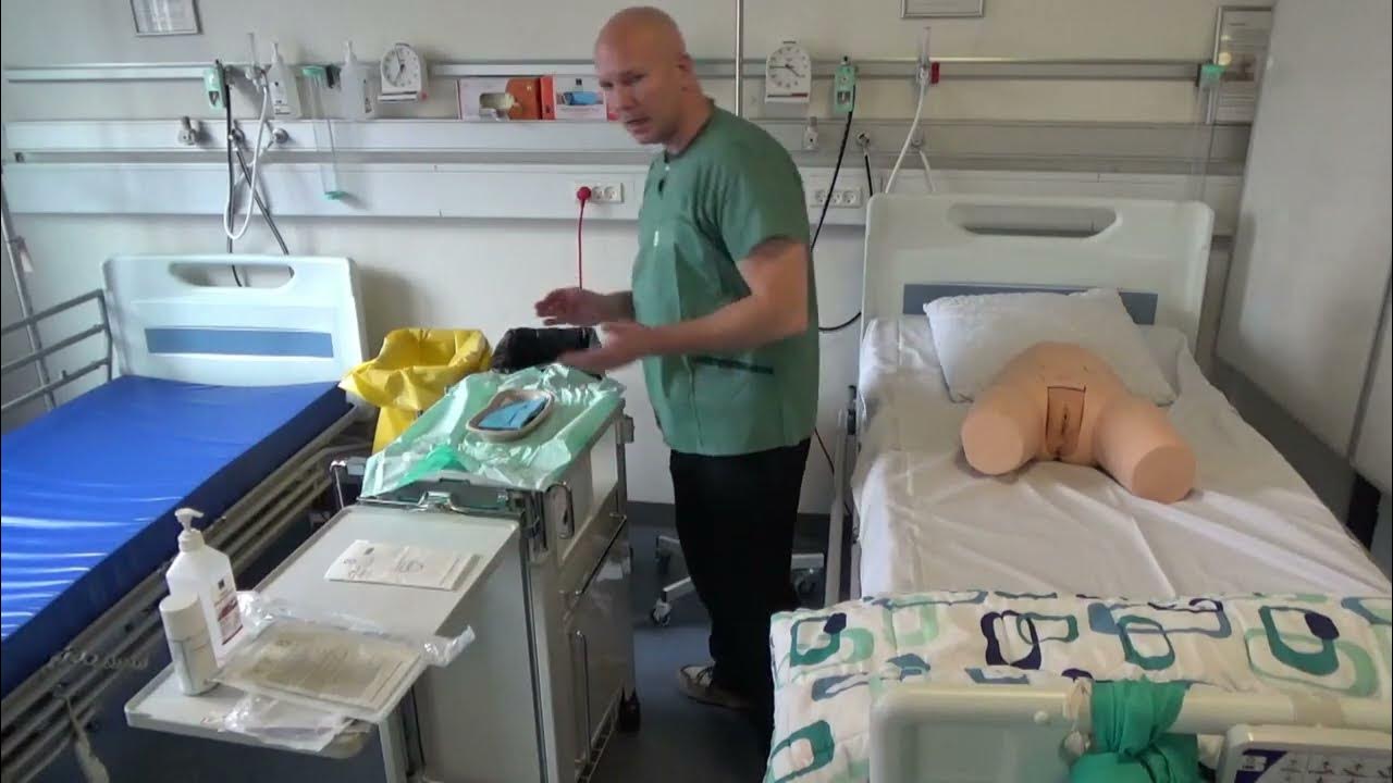 anlæggelse af urethralkateter. KAD. kateter a demeure + nedre hygiejne ...