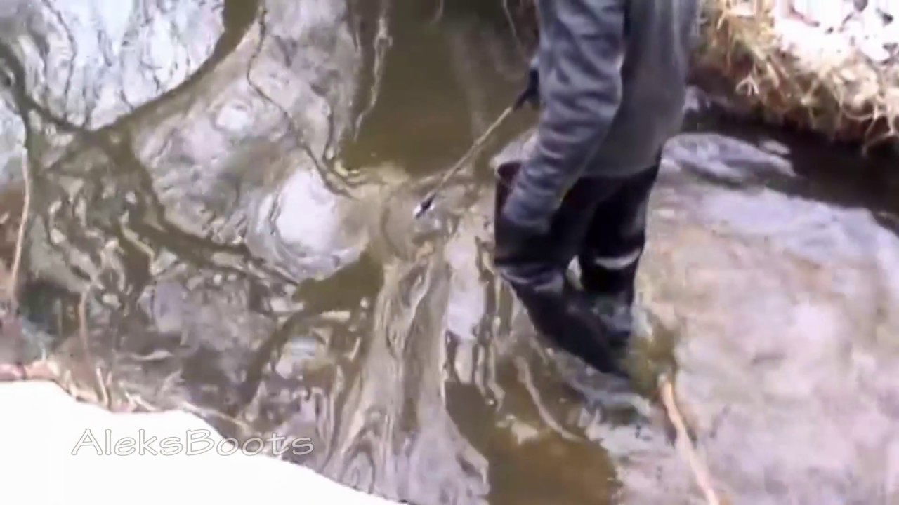 Flooding rubber waders Red Bogatyr. Part-1(25/02/17) - YouTube