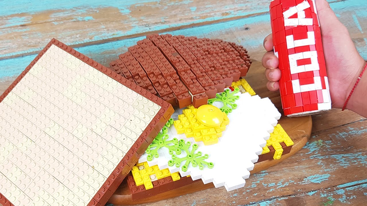 Lego Large Sandwich - Lego In Real Life 10 / Stop Motion Cooking & ASMR ...