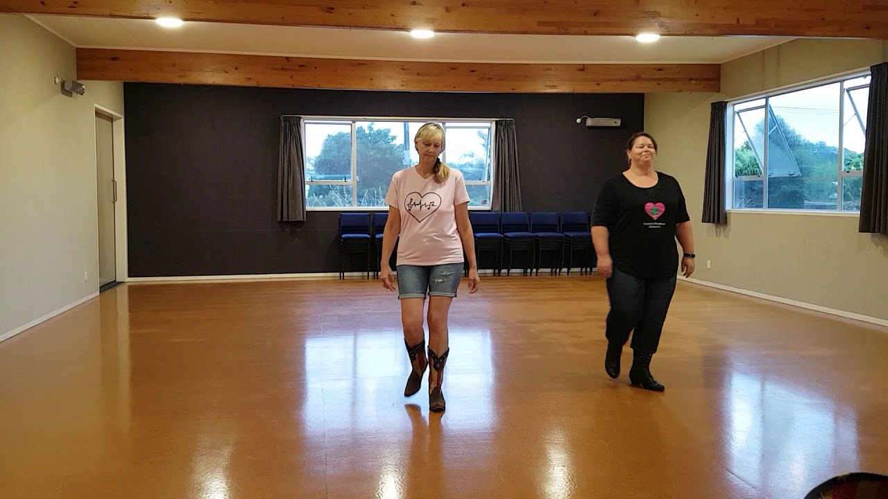 Hillbilly Wagon Line Dance Walk through - YouTube