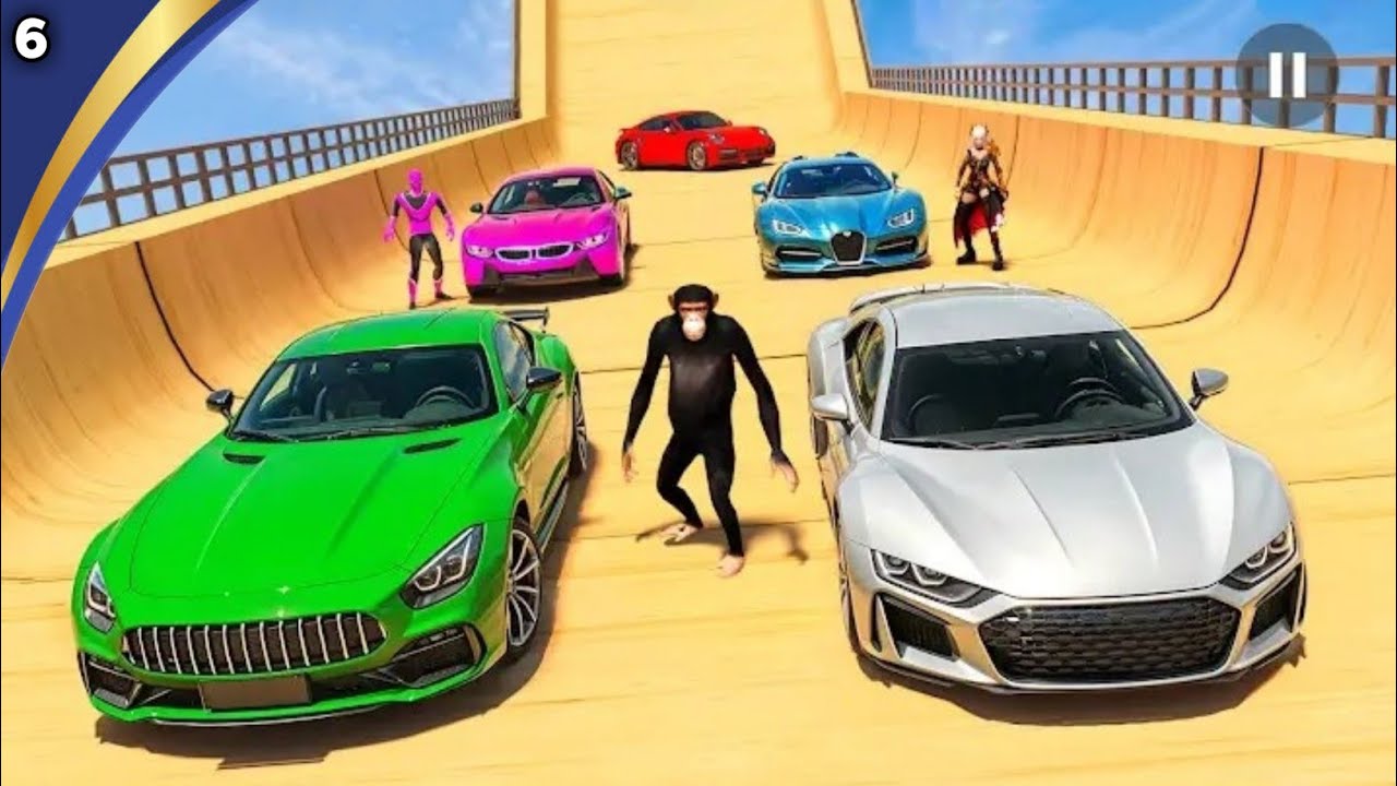 😱 Mega Ramp Car Racing Master Simulator - GT Impossible Sport Car ...