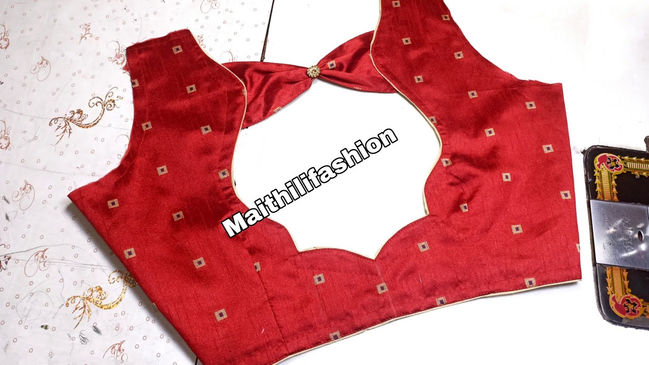 Matka Style Blouse Design | Back Neck Blouse Design Cutting And ...