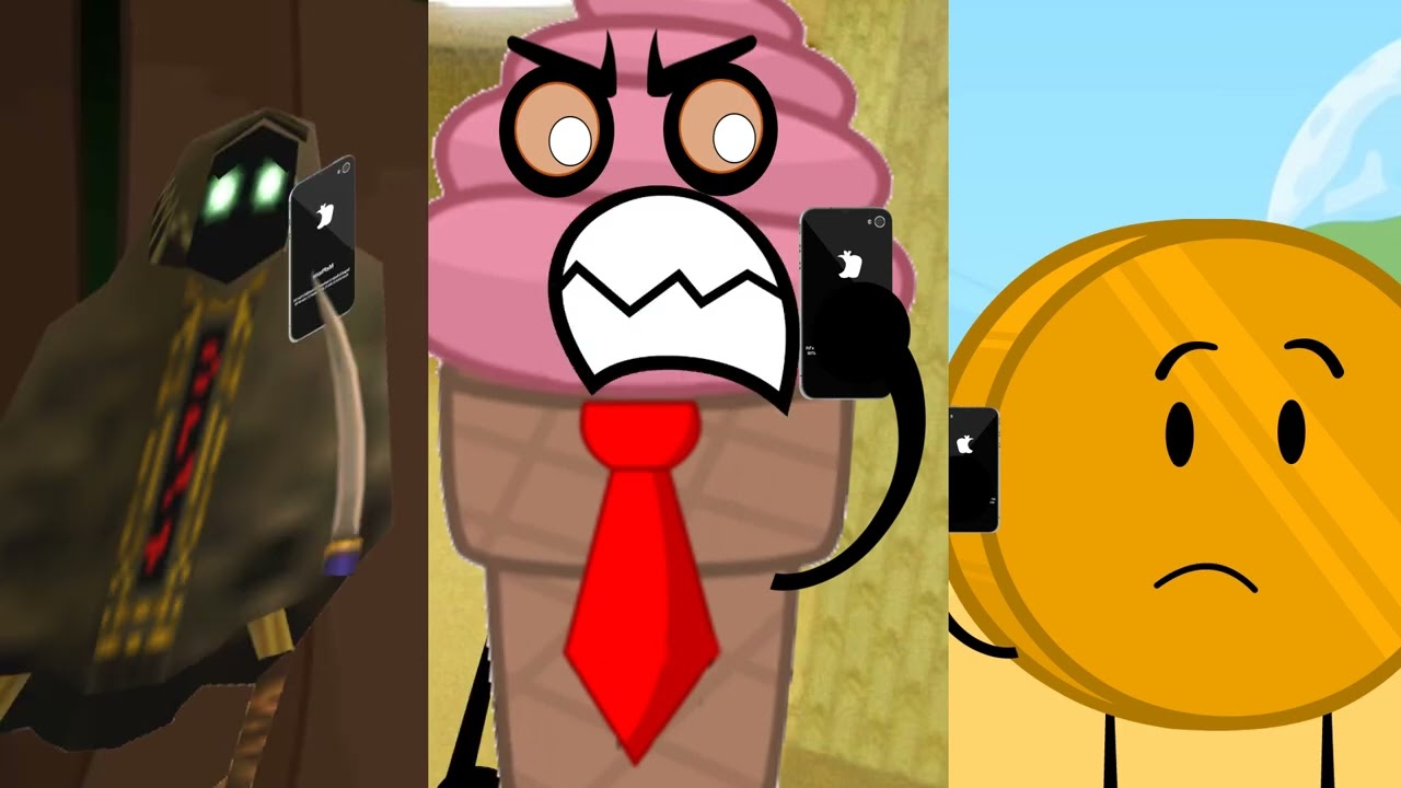 BFDI - Coiny got a phone call from Loan Sharks ft. Corrupted Ice Cream ...
