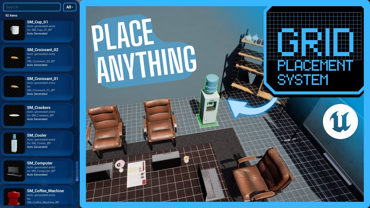 Grid Placement System - Unreal Engine 5 (RUNTIME) Plugin - YouTube