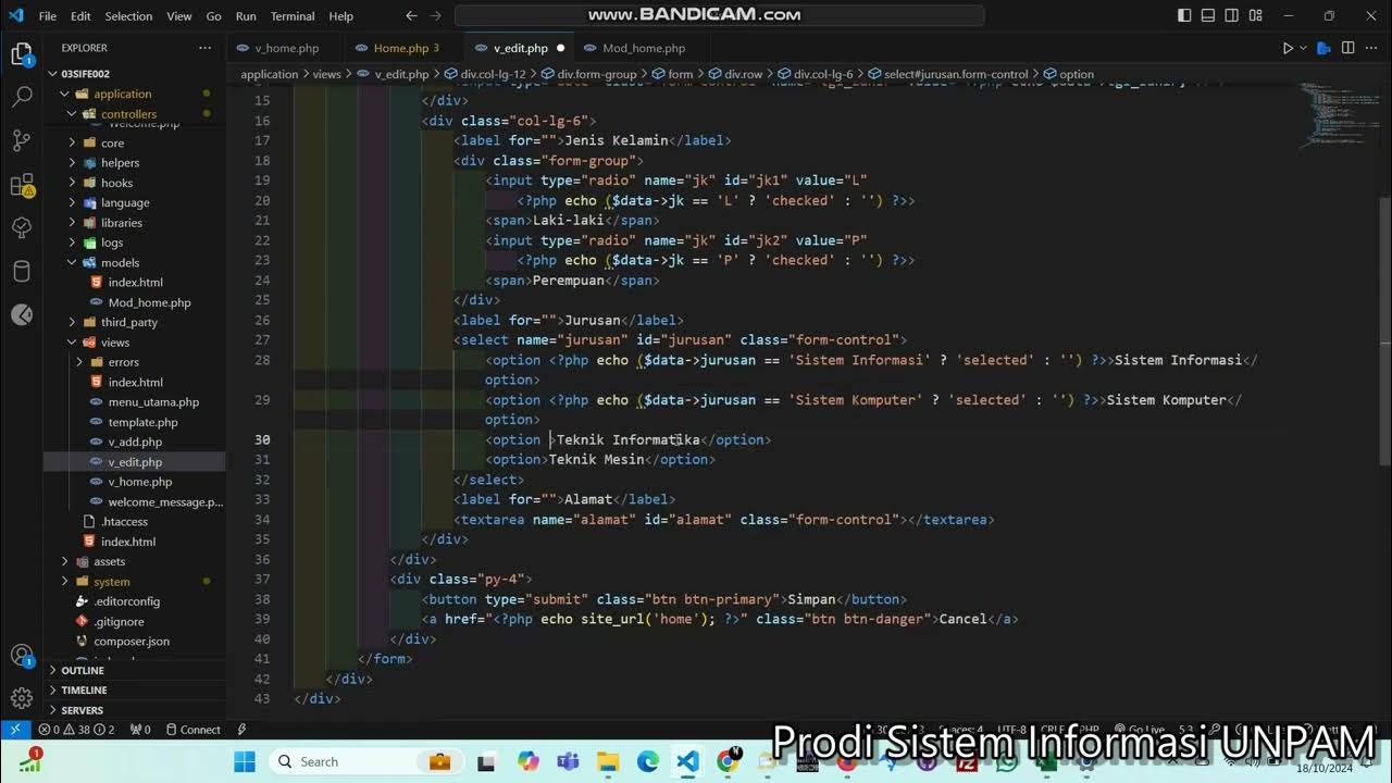CREATE, UPDATE DAN DELETE CI 3 - YouTube