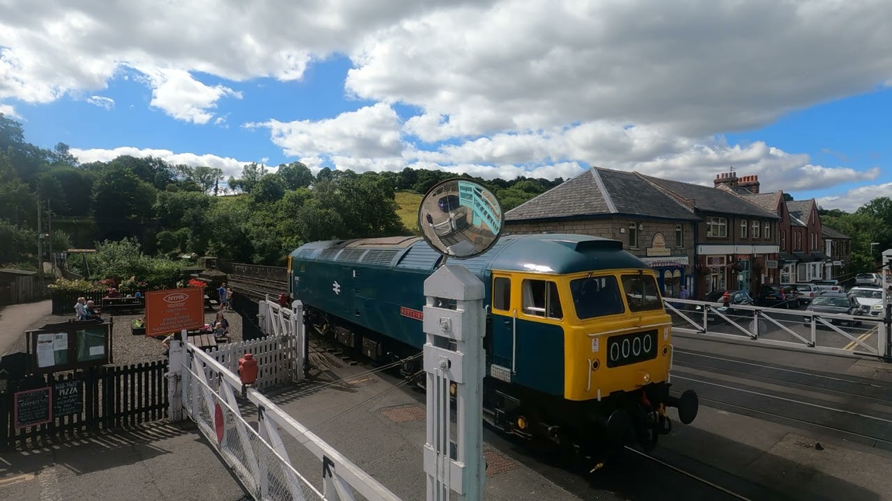 NYMR - Class 37, Class 47 and Class 31 from Grosmont Signal box - YouTube