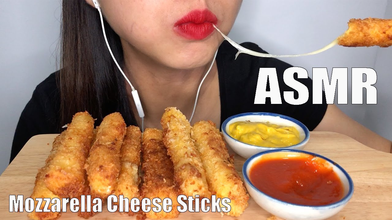 ASMR 咀嚼音 MOZZARELLA CHEESE STICKS PART 1(CRISPY EATING SOUND) **NO ...