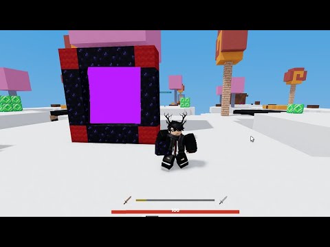 can you build a nether portal in roblox bedwars? - YouTube
