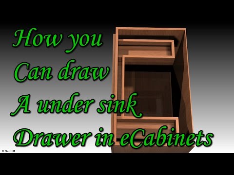 How you can draw a under sink drawer box in eCabinets - YouTube