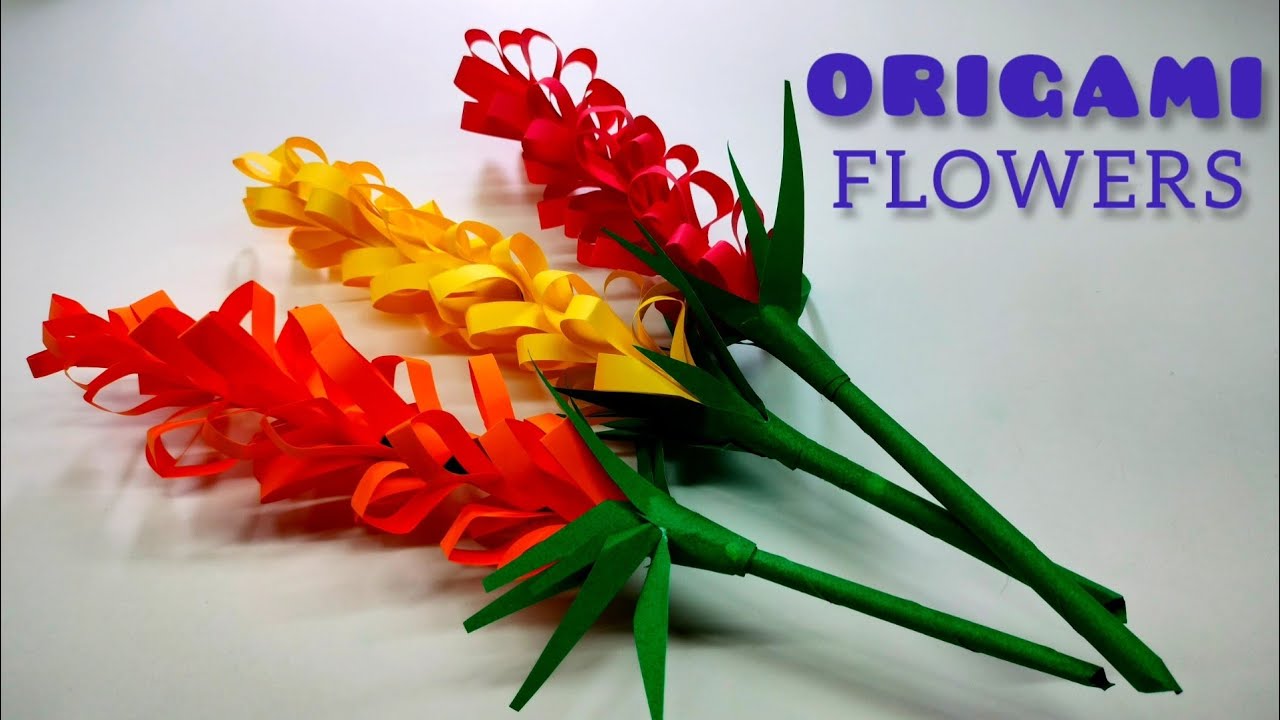 Flower origami || Flower origami tutorial || Flower origami paper craft ...