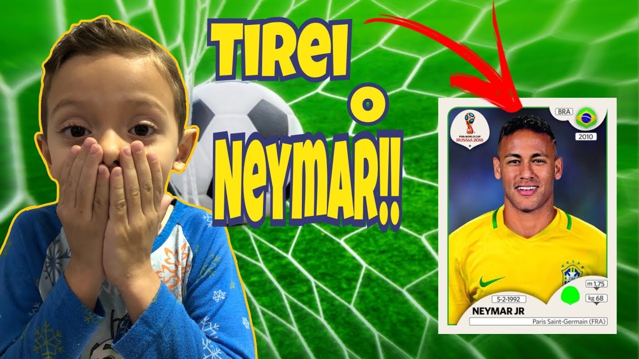 TIREI A FIGURINHA DO NEYMAR!!!!! SORTEIO DO ALBUM DE FIGURINHAS DE CAPA DURA!!!!! - YouTube
