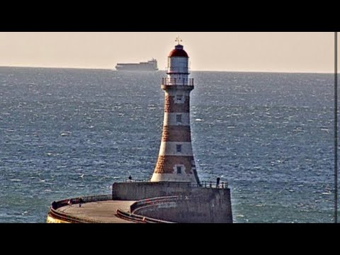 Fishing the end of Roker pier Sunderland with a strong wind behind me ...