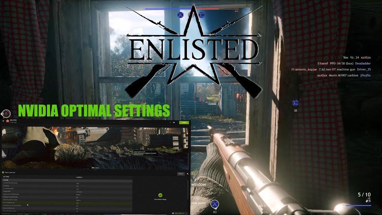 Enlisted NVIDIA Optimal settings - YouTube