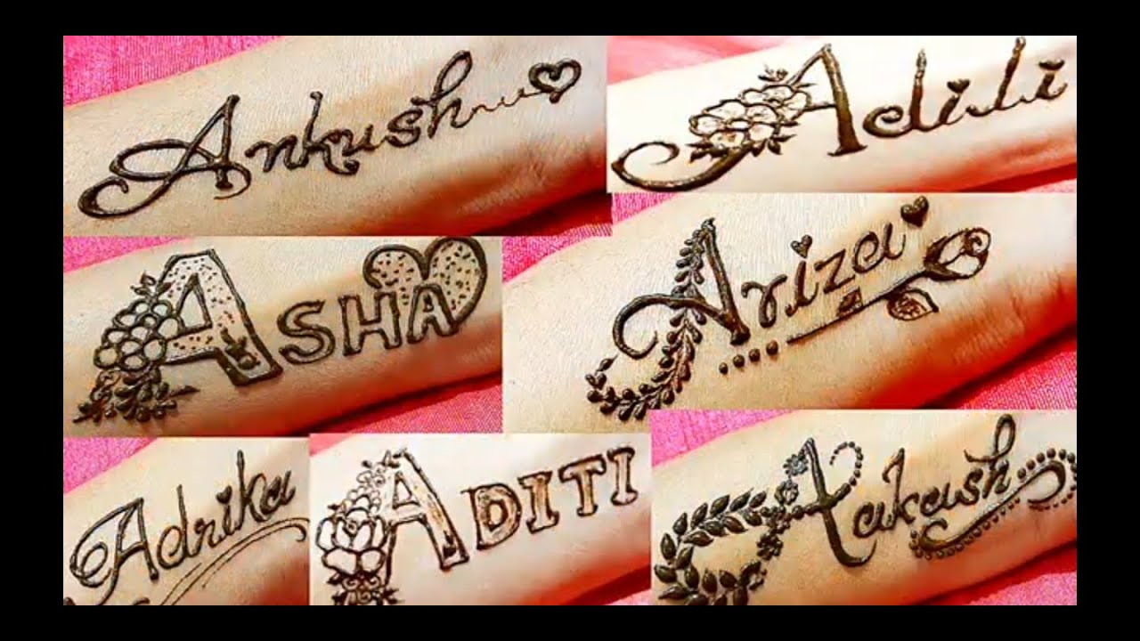 💞names mehndi designs🤔 new style - YouTube