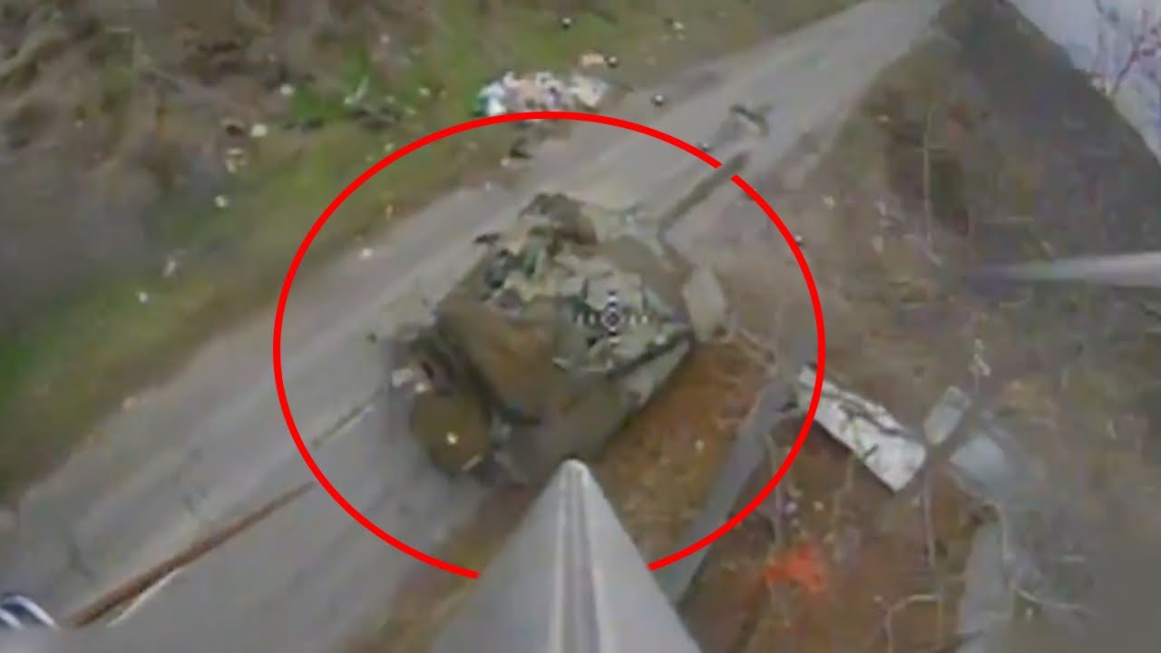 T-90M Tank Destroyed By Swarm Of FPV Drones - YouTube