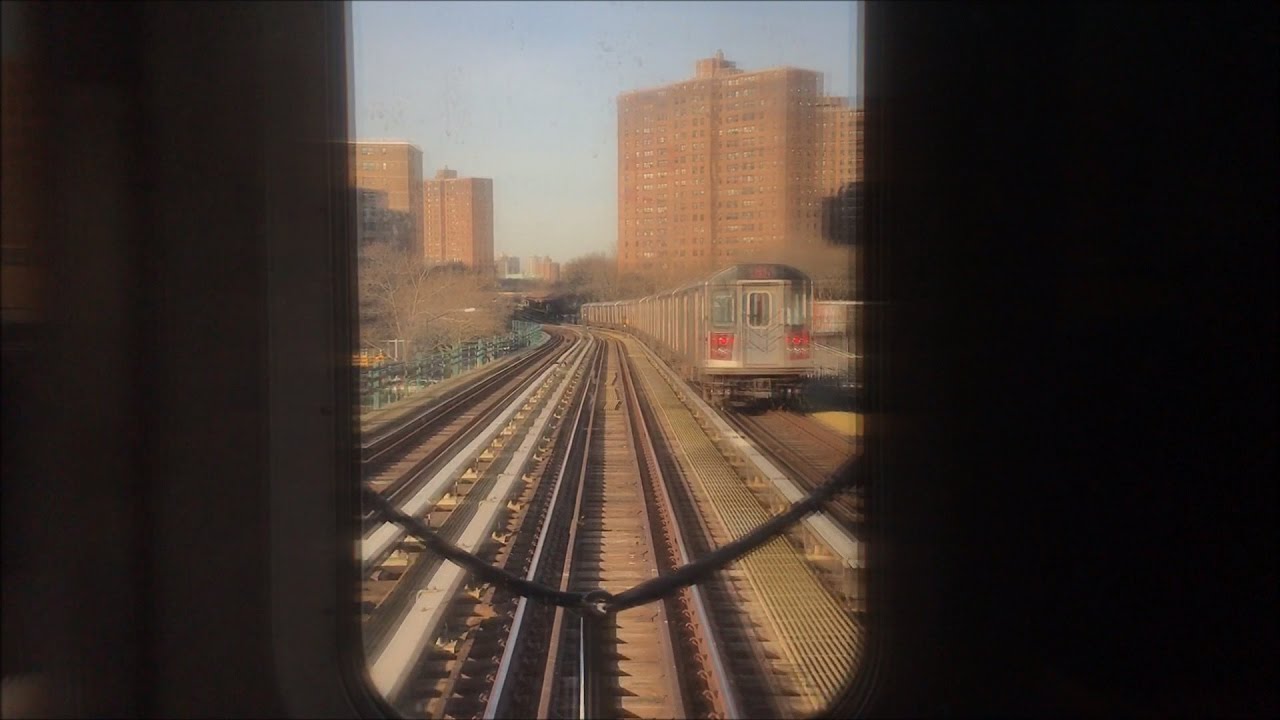 NYC Subway HD 60fps: R142 5 Express Train Cab Window Ride (Nereid Av to ...