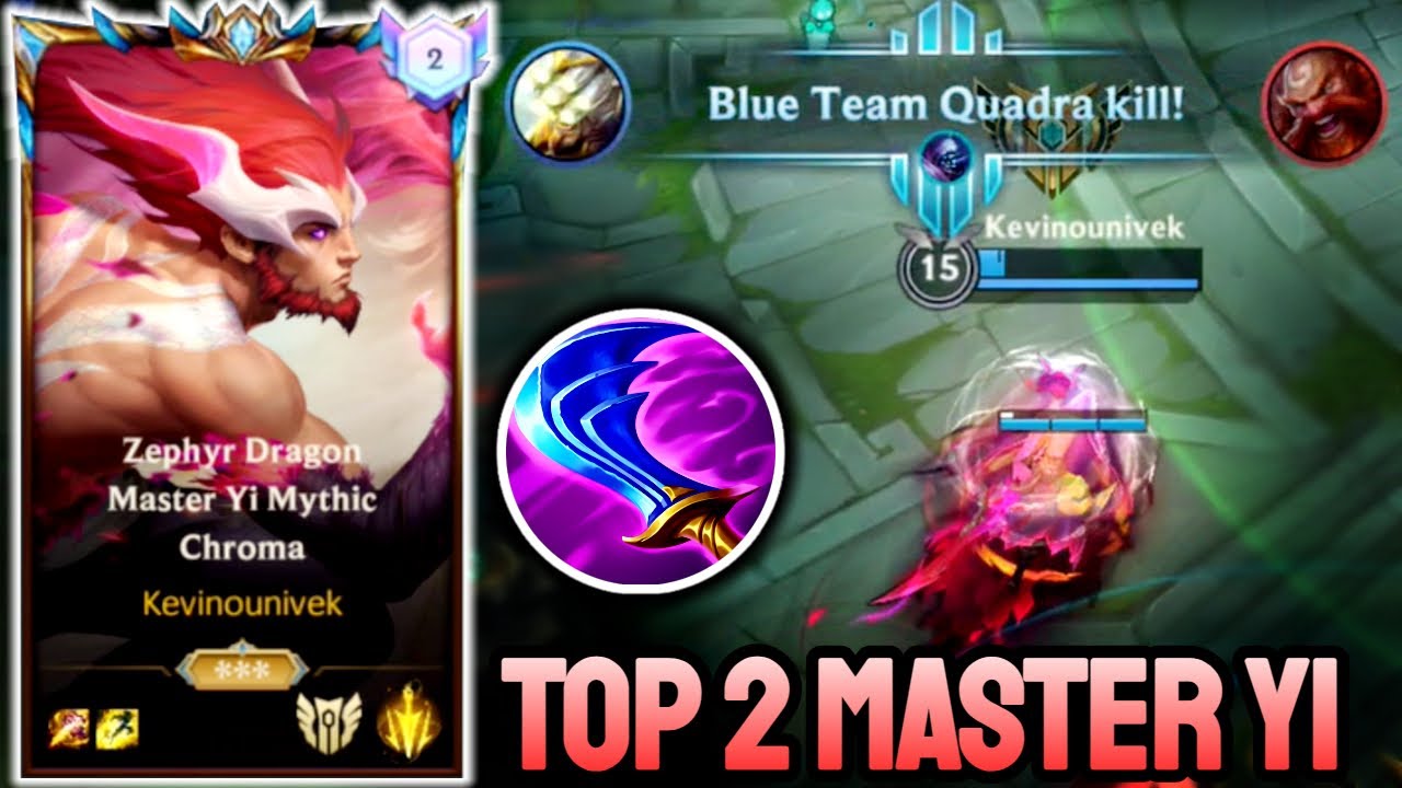 WILD RIFT MASTER YI QUADRAKILL - TOP 2 MASTER YI GAMEPLAY - CHALLENGER ...