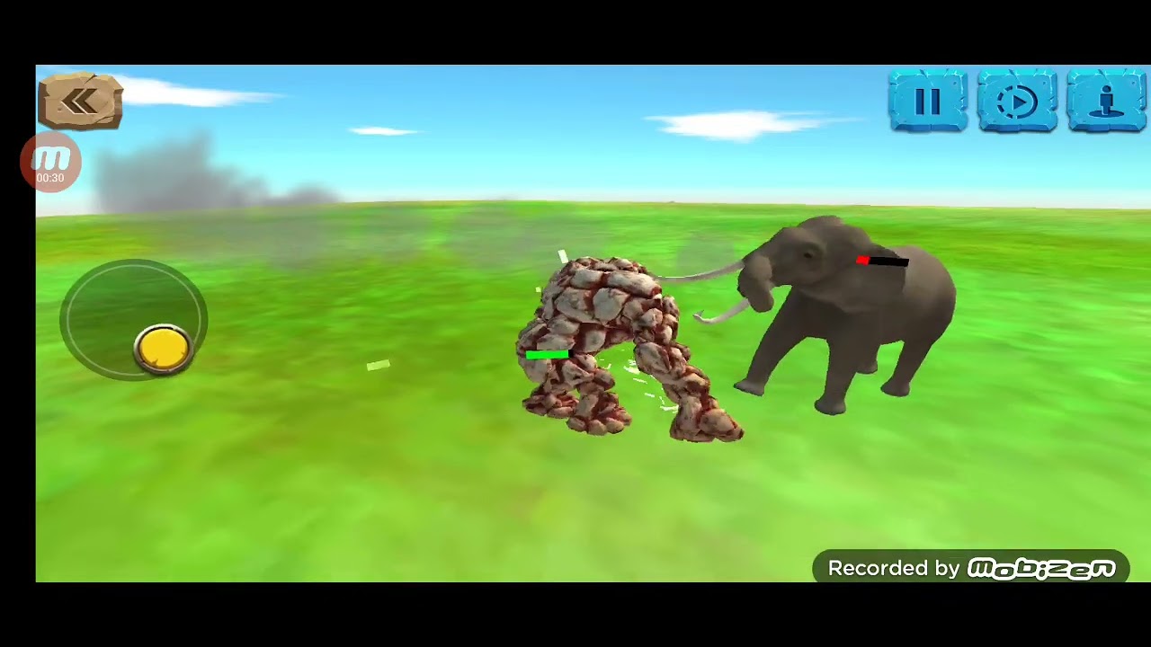 elephant vs lava golem - YouTube