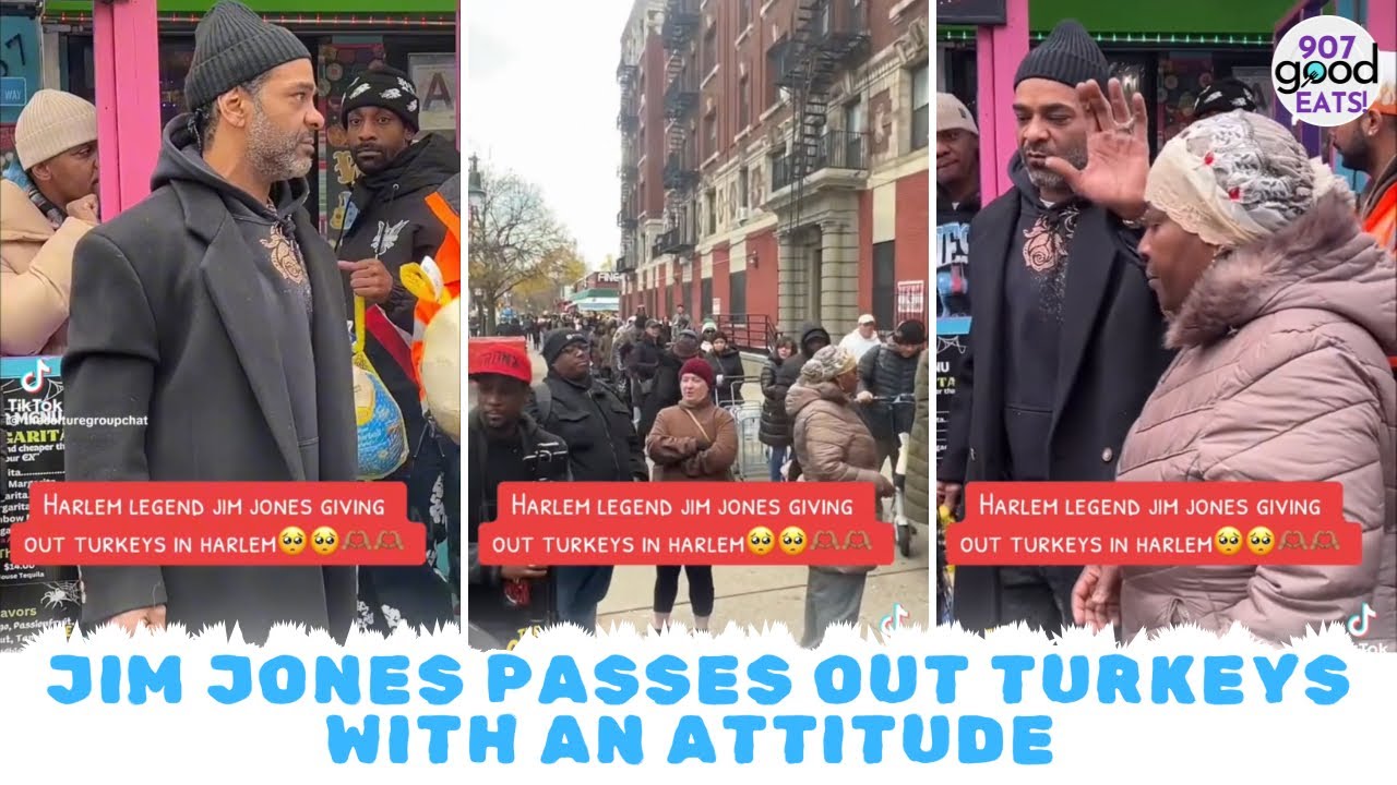 Jim Jones Passes Out Turkeys With An Attitude - YouTube