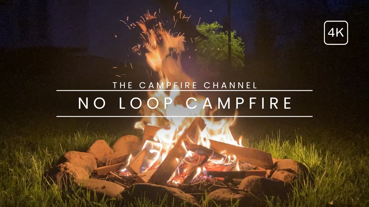 Summer Campfire Ambiance 🔥 No Loop 4K Campfire - YouTube