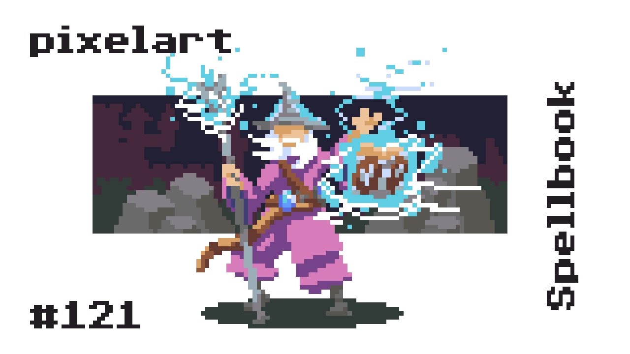 [Let's Pixel] #Pixelart Daily 121/365 - Spellbook - YouTube