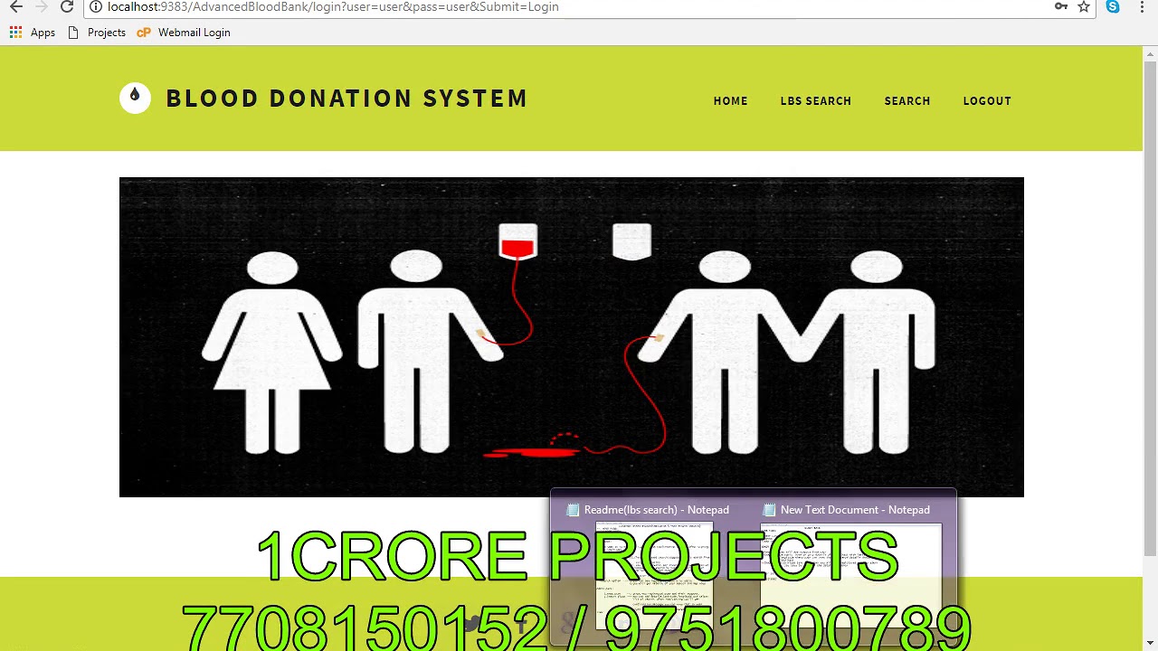 Location Tracking Of Blood Bank And Donor In Java-1Crore Projects - YouTube