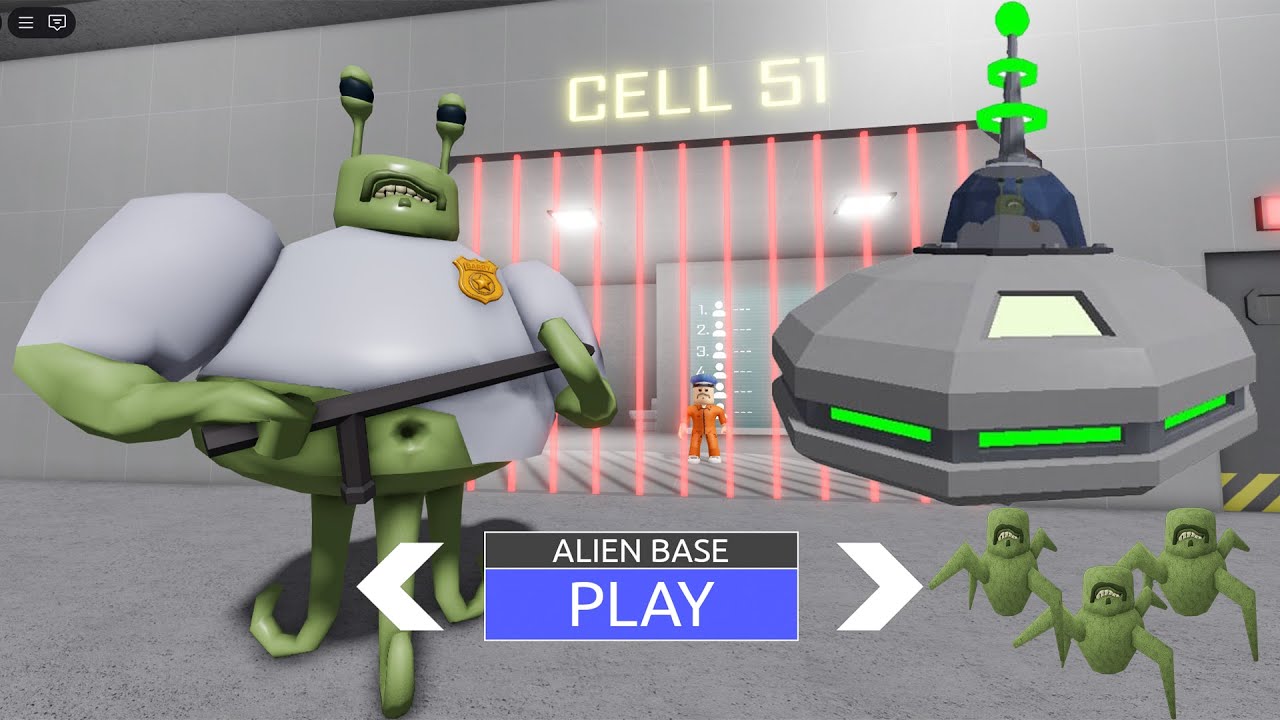 BARRY'S PRISON RUN! (OBBY) ALIEN BASE HARD MODE - All Items & All ...
