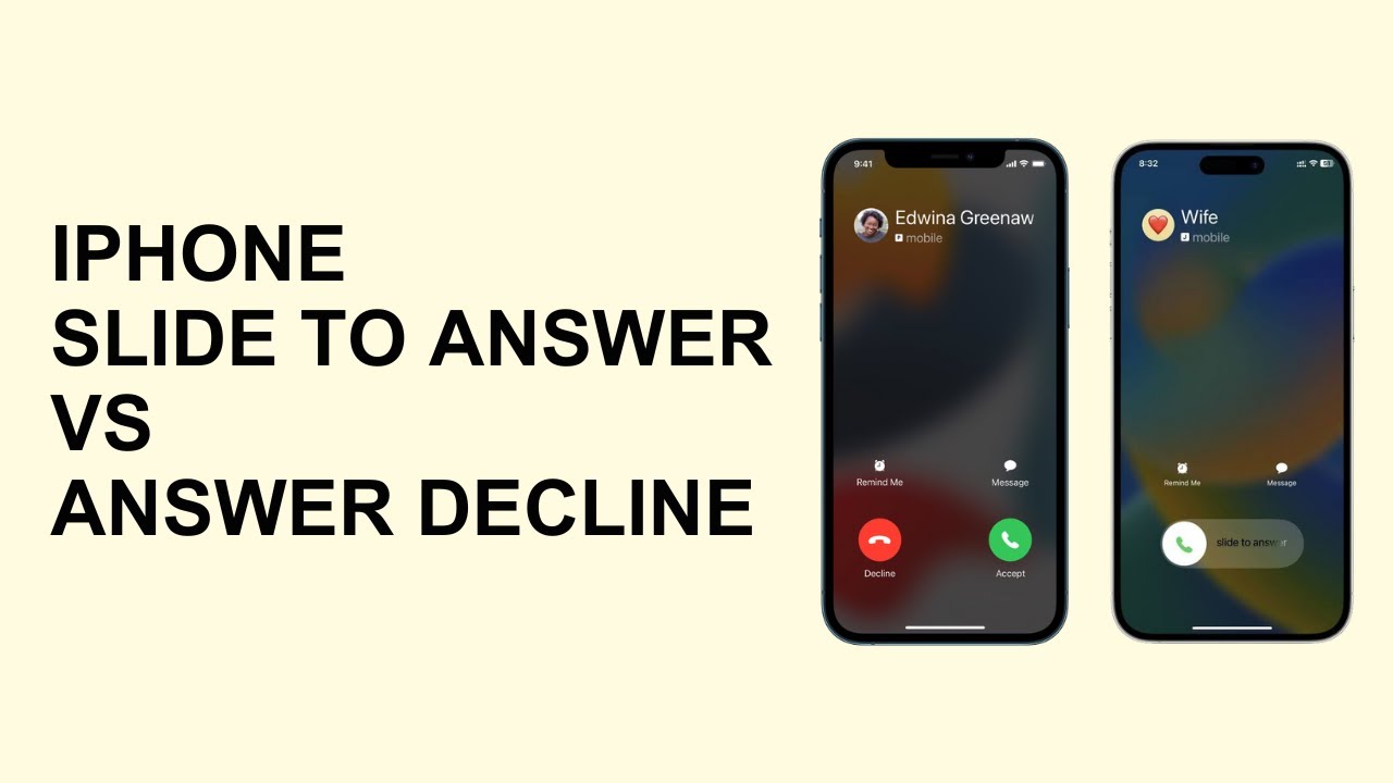 iPhone Slide to Answer vs Answer Decline Button 🔥 - YouTube
