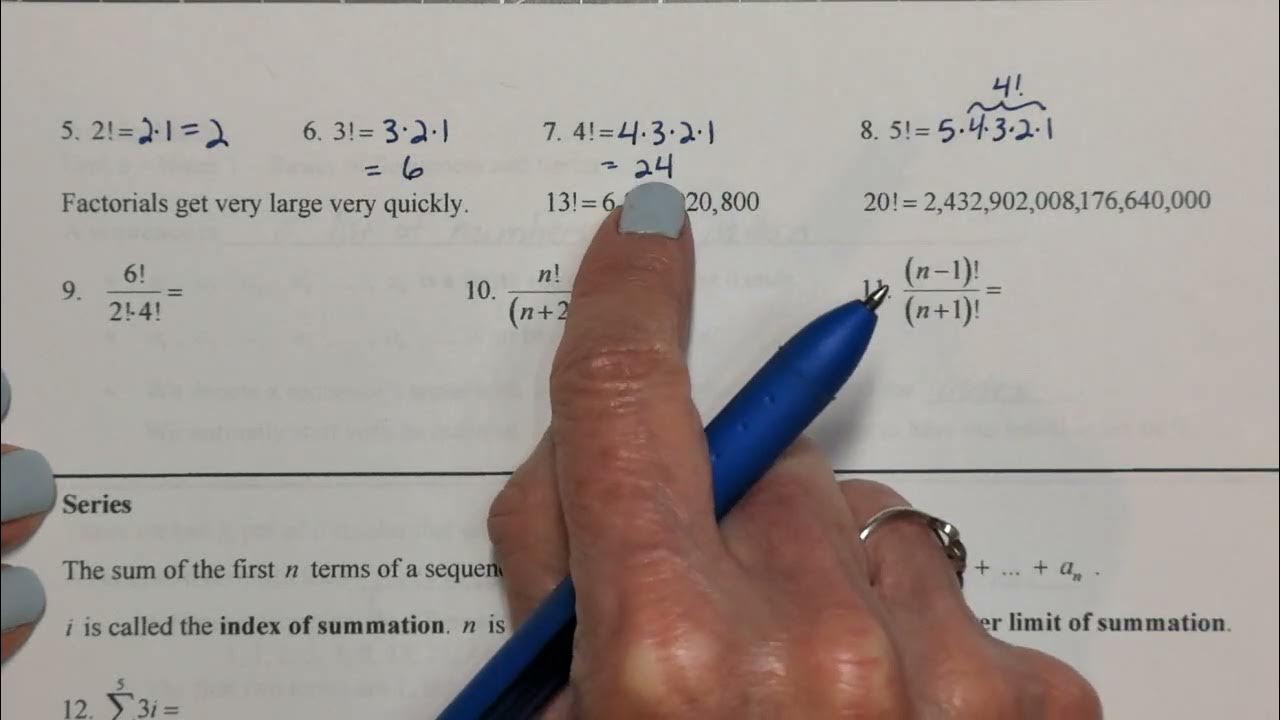 Precalculus BC Unit 6 Notes 1 Basics of Sequences and Series - YouTube