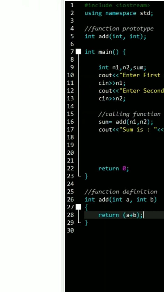 Add Two Numbers Using Function In C Shorts Shortvideo Short Viral Cpp Youtube