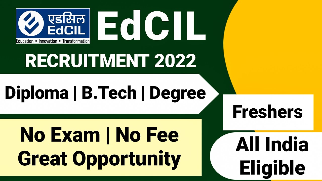 EDCIL Recruitment 2022| EDCIL Vacancy 2022| EDCIL Notification 2022 ...