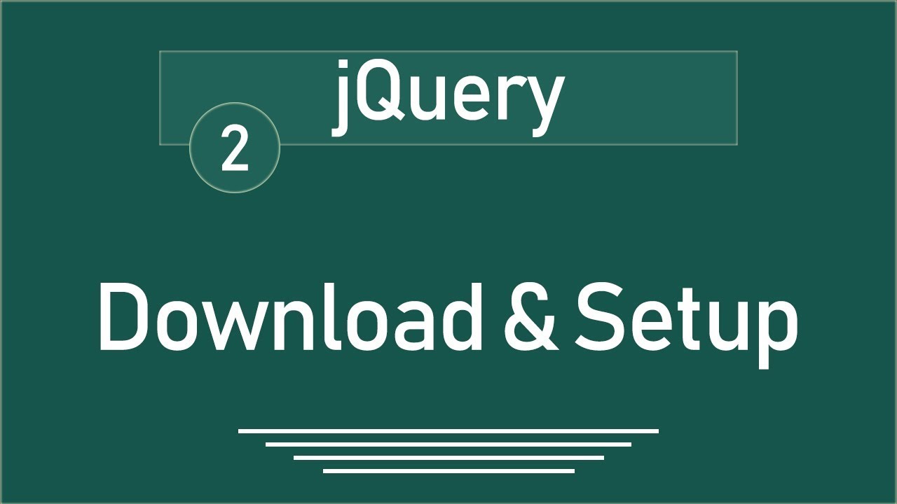 2 Jquery Tutorial Download And Setup Jquery Youtube