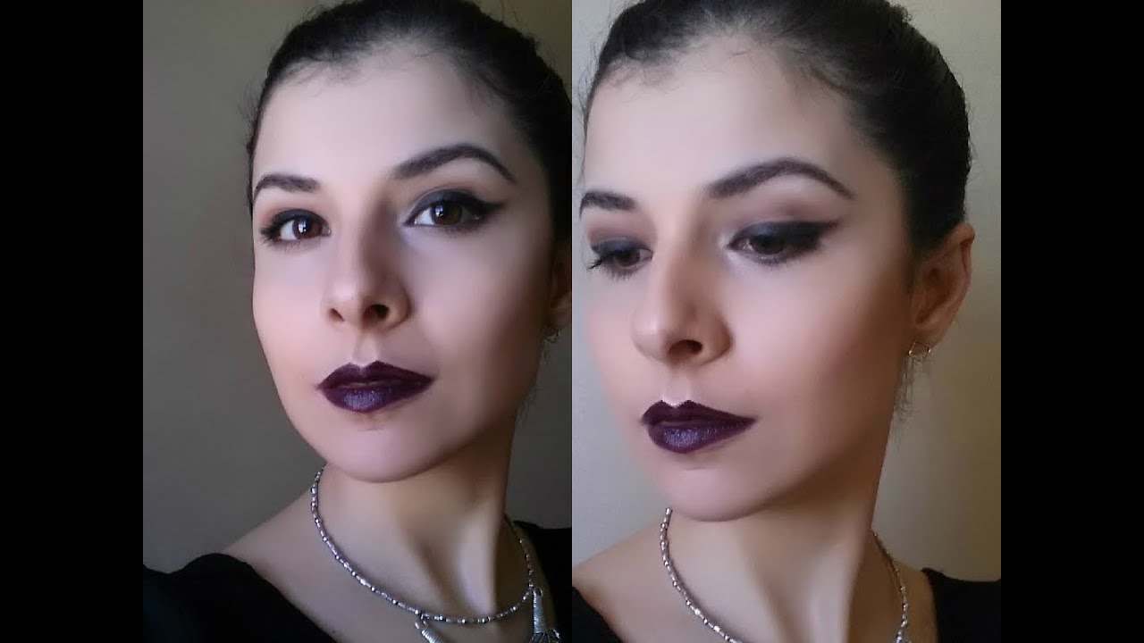 Makeup Tutorial: Thick Liner and Vampy Lips - YouTube