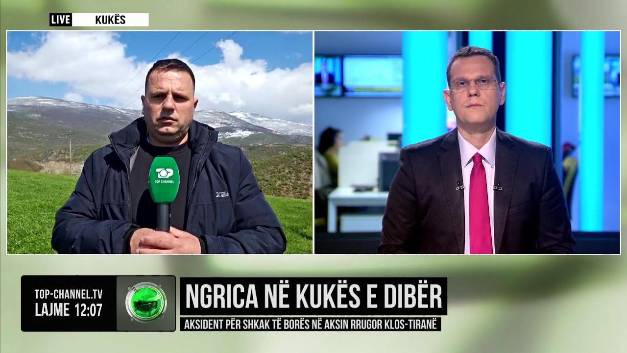 Top Channel/ Ngrica në Kukës e Dibër! Aksident për shkak të borës në ...