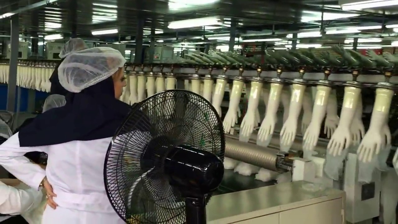 abroad installation and gloves manufacture process - YouTube