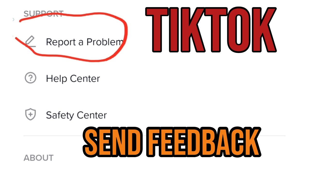 How To Report a Problem in Tiktok - YouTube
