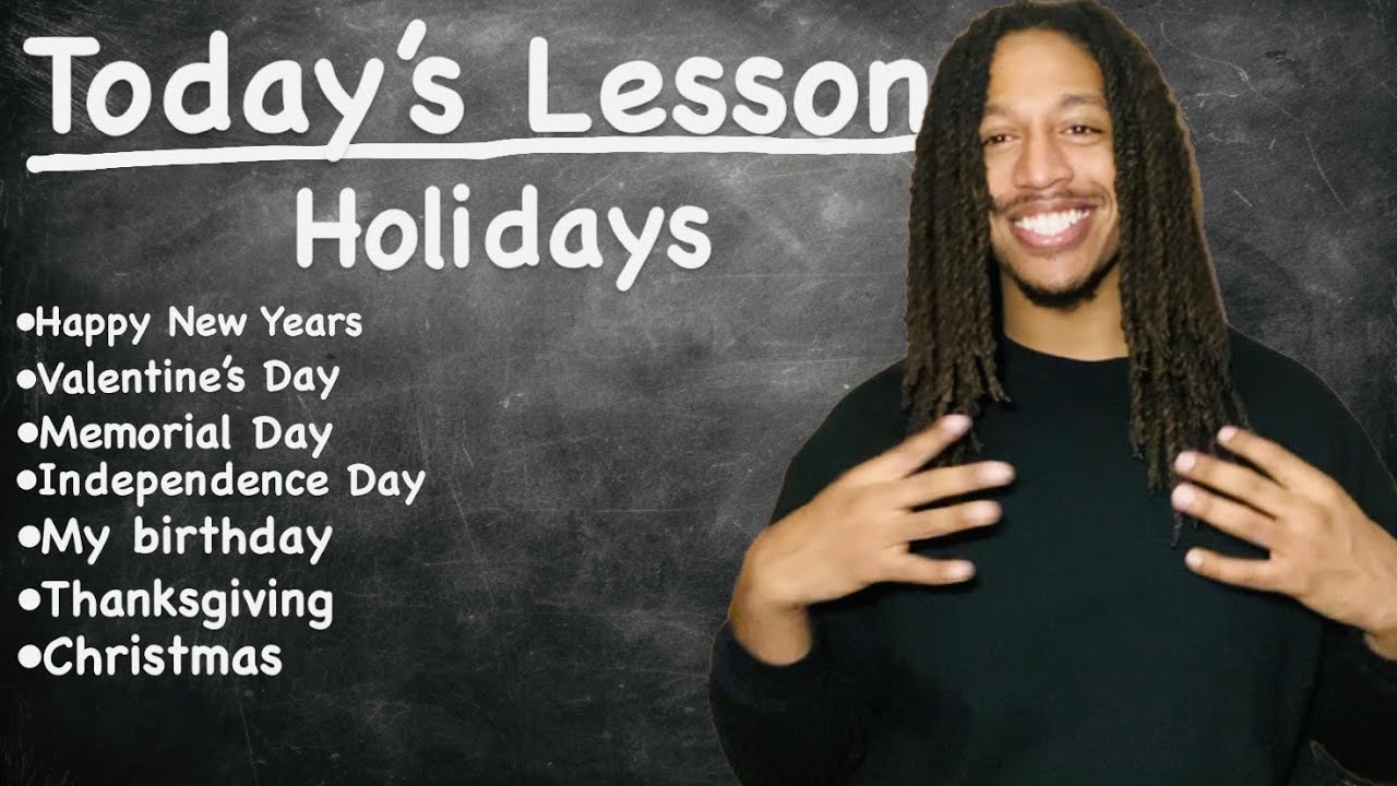 Sign Language "Holidays" - YouTube