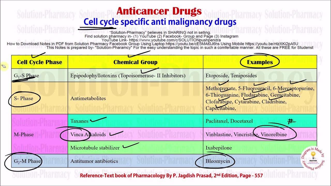Cell Cycle Specific Anticancer Drugs | Anticancer Drugs | Cell Cycle of ...