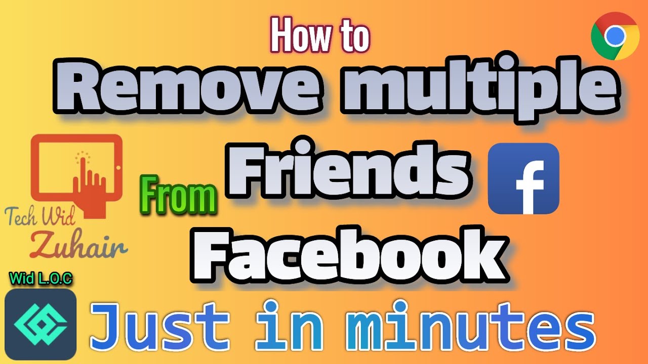 How To Remove Multiple Facebook Friends At Once || In Urdu || Tech Wid ...