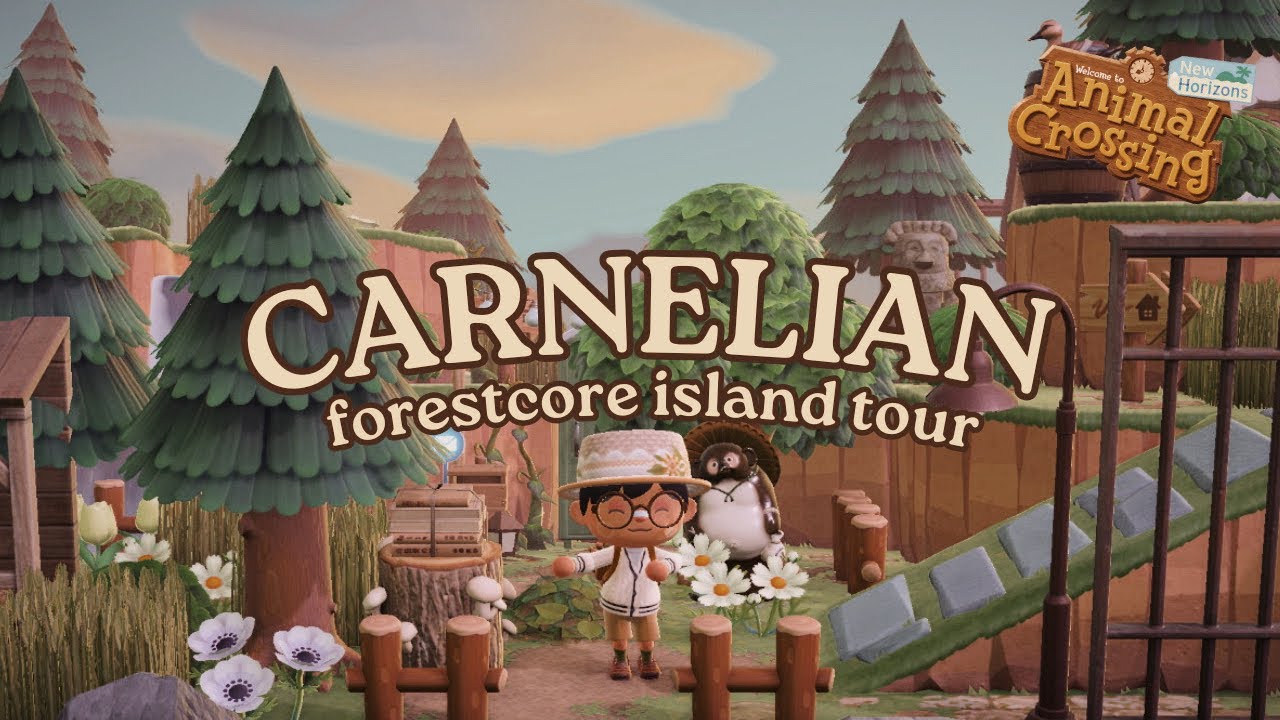 SERENE + COZY FORESTCORE ISLAND TOUR // Animal Crossing New Horizons ...