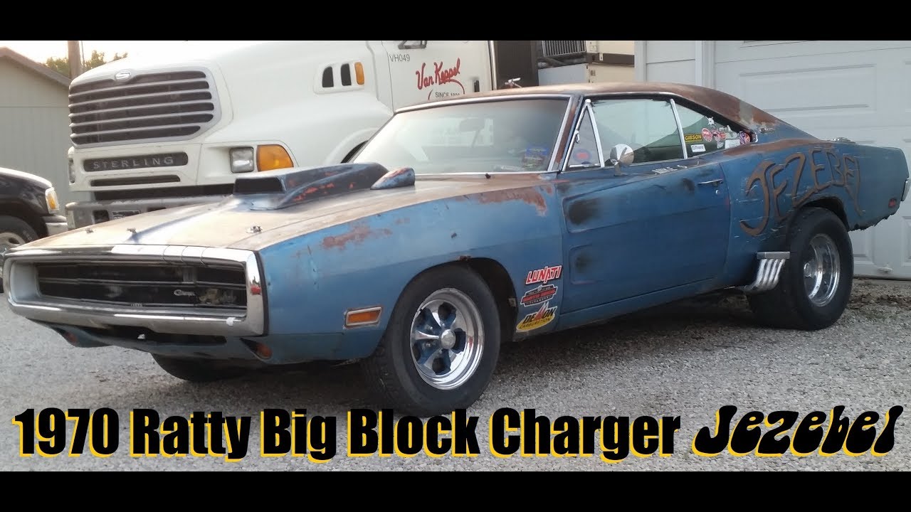 Ratty Big Block 1970 Dodge Charger Jezebel Nostalgia Drag Racer - YouTube