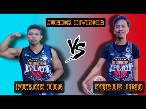 PUROK UNO vs PUROK DOS | JUNIOR DIVISION INTER PUROK BRGY.APLAYA | TEAM HIGHLIGHT - YouTube