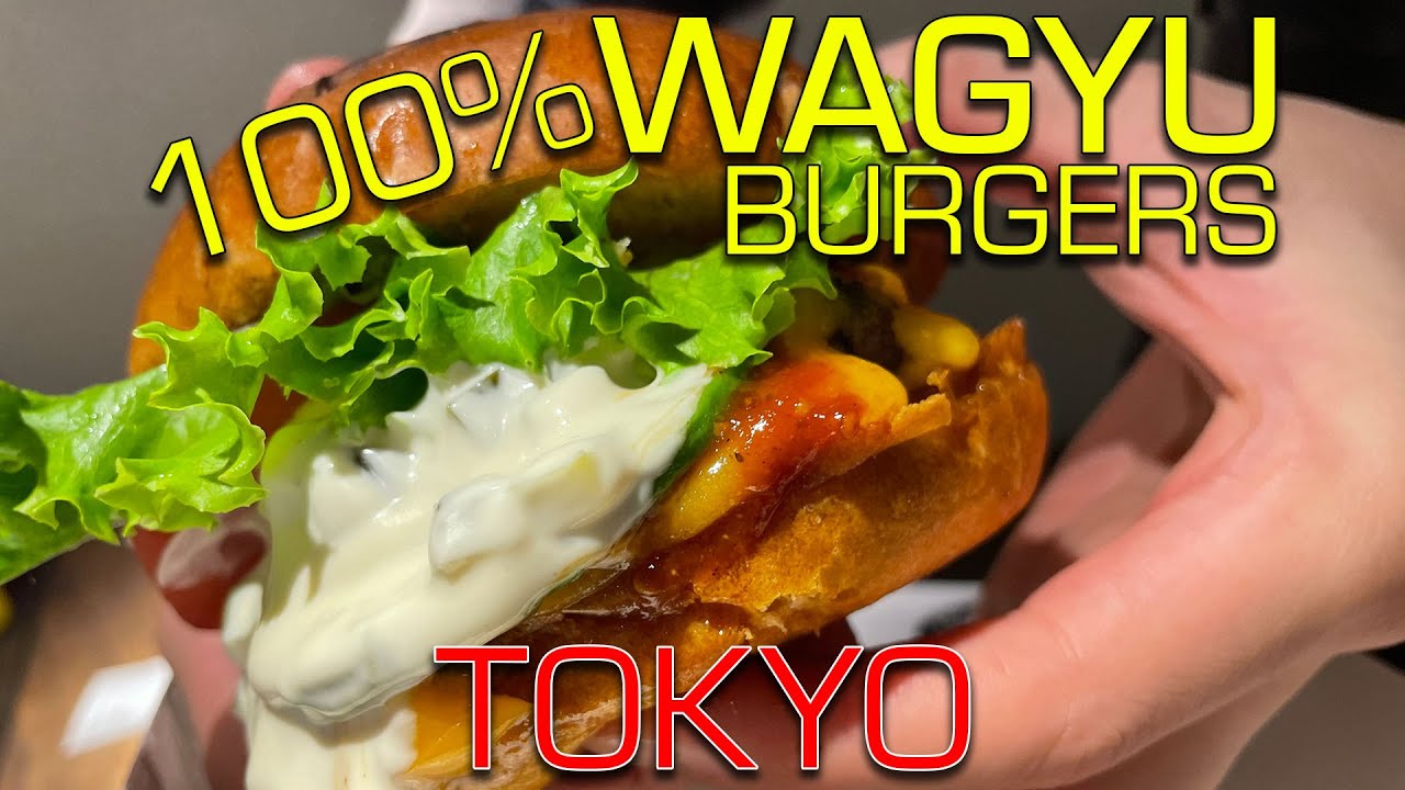 DELICIOUS 100% WAGYU Burgers in Tokyo (Shinjuku)!! Perfectly grilled ...