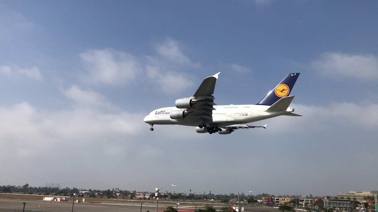 Lufthansa Airbus 380 reg. D-AIMA, LH 456, FRA-LAX, 29 October 2017 ...