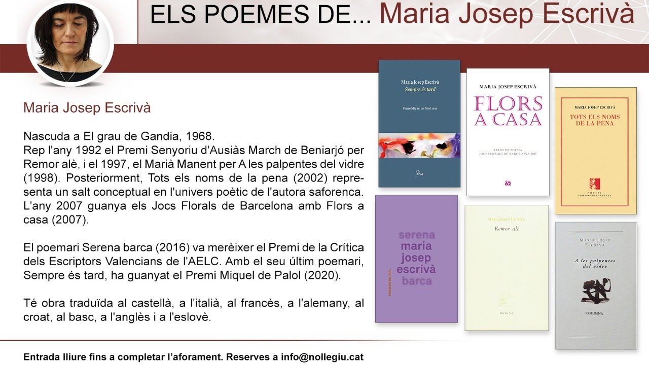 Els poemes de MARIA JOSEP ESCRIVÀ - YouTube